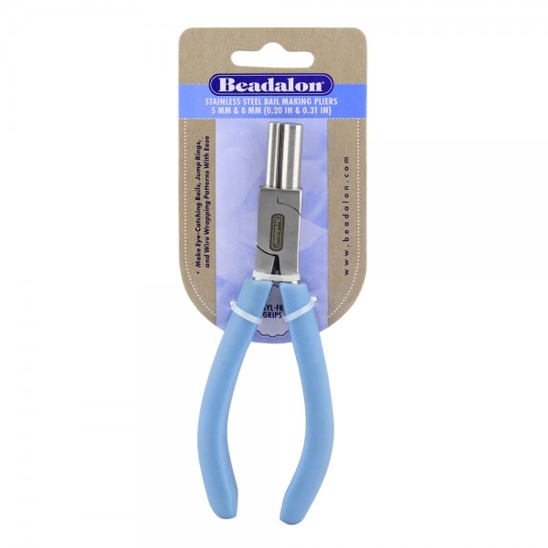 Beadalon Large Bail Making Pliers - Make 5 + 8mm Loops - Blue Vinyl ...