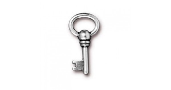 20mm TierraCast Oval Key - Antique .999 Fine Silver Plated | Lock + Key ...