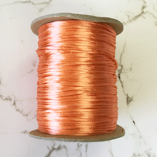 2mm Satin Rattail Cord - Peach - Per 5 metres | Satin Rattail Cord ...