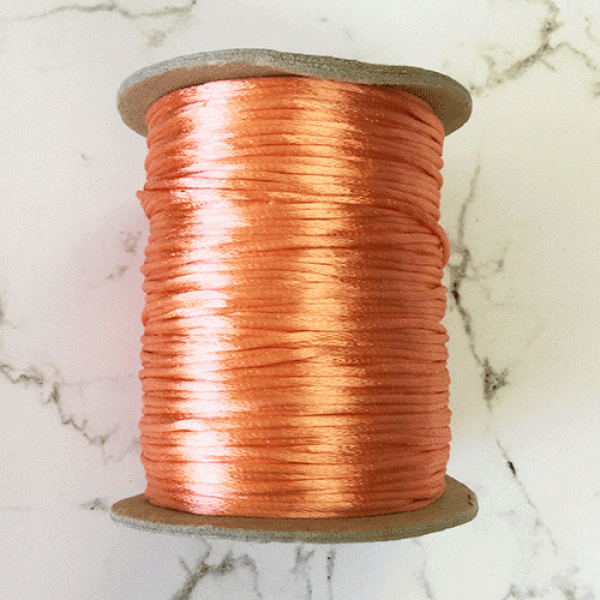 2mm Satin Rattail Cord - Peach - Per 5 metres | Satin Rattail Cord ...