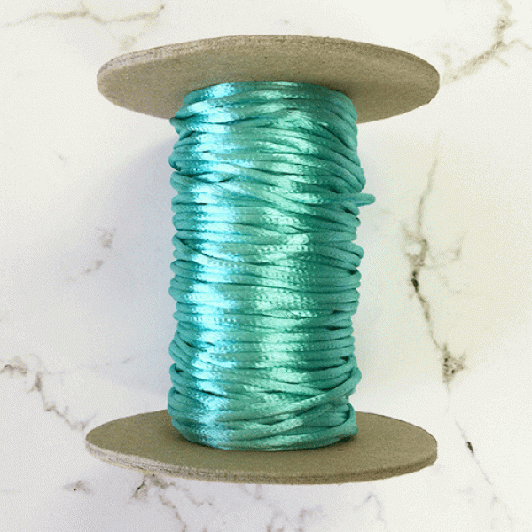2mm Satin Rattail Cord - Turquoise | 2MM SATIN RAT TAIL CORD | Over the ...