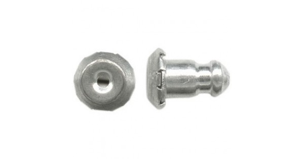 Silver Anodized Aluminium & Bronze Mechanical Ear Nuts - 12 pair ...