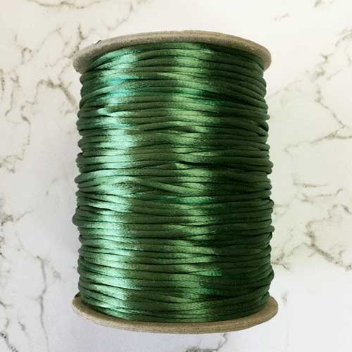 3mm Satin Rattail Cord - Dark Green - Per 5 metres | Satin Rattail Cord ...