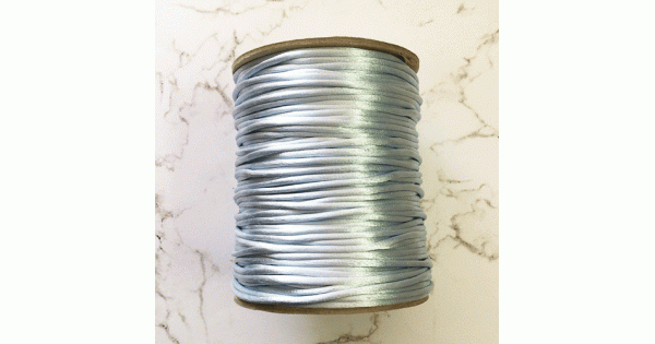 3mm Satin Rattail Cord - Light Blue - Per 5 metres | Satin Rattail Cord ...