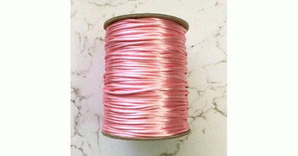 3mm Satin Rattail Cord - Light Pink - Per 5 metres | Satin Rattail Cord ...