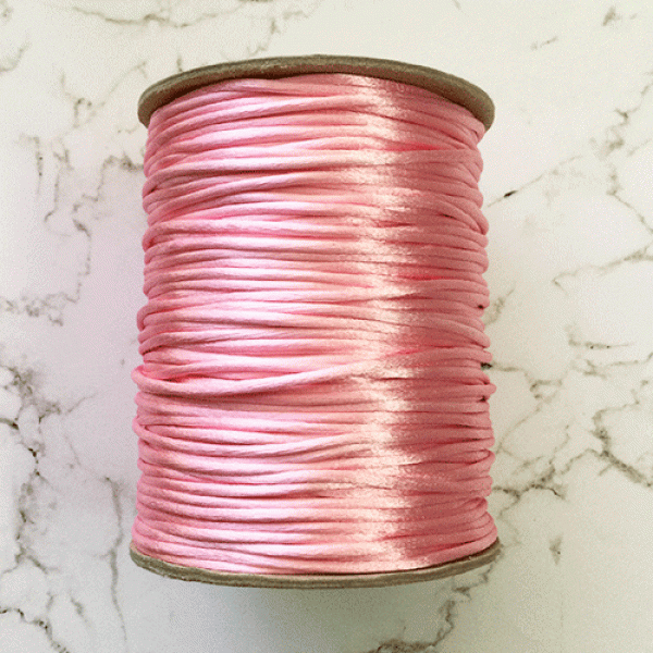 3mm Satin Rattail Cord - Light Pink - Per 5 metres | Satin Rattail Cord ...