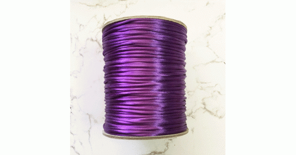 3mm Satin Rattail Cord - Purple | 3mm Satin Rat Tail Cord | Over the ...