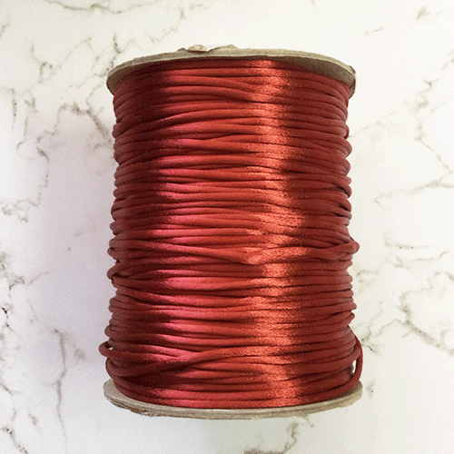 3mm Satin Rattail Cord - Rust - Per 5 metres | Satin Rattail Cord ...