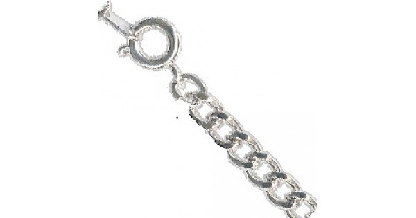 24" (61cm) 3.7mm Heavy Silver Plated Curb Chain Necklaces - Each | Neckl...