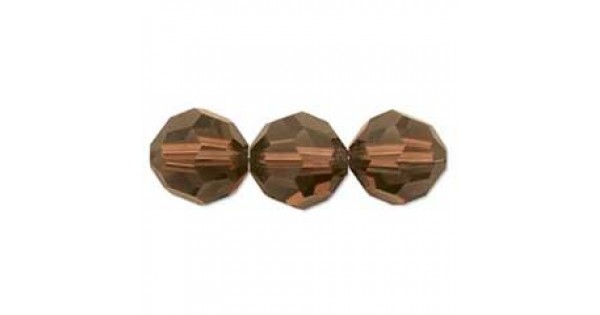 6mm Swarovski Crystal Round Faceted Beads - Mocca - Pack of 2 ...