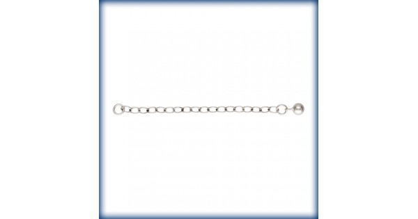 50mm (2") Sterling Silver Extension Chain with 4mm Bead | Precious Metal...