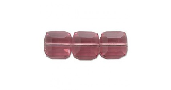 6mm Swarovski Crystal Cubes - Rose - Pack of 2 | Other Swarovski + Eu ...