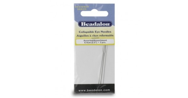 Beadalon Collapsible Eye Needles - 2.5" (6.5cm) - Assorted Pk | Needles ...