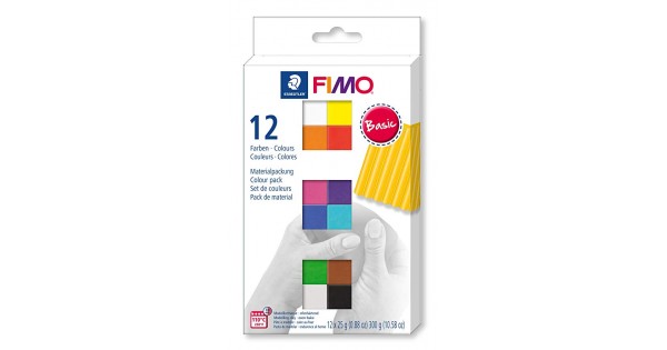 Fimo Soft Polymer Clay Material Pack - 12 x 25gm blocks | Polymer Clay ...
