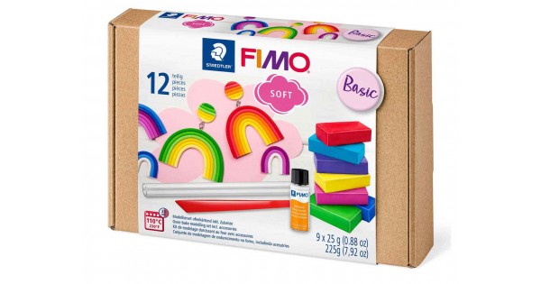 Fimo Soft Polymer Clay Basic Starter Set - 12 Piece | Polymer Clay Kits ...