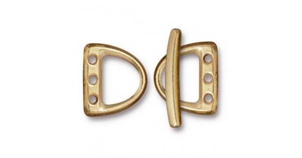 TierraCast Small 3-Hole D-Ring Clasp Set - Antique Pewter - 3 piece set ...