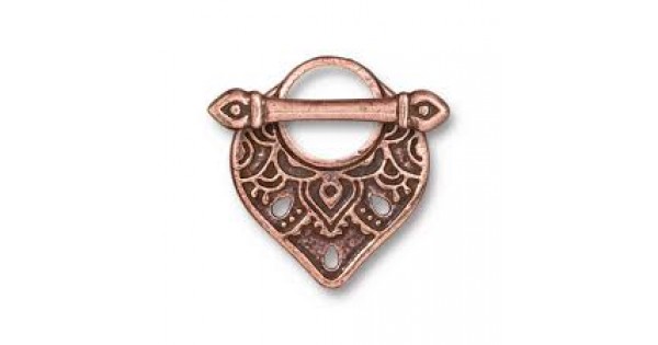 22mm TierraCast Temple Toggle Clasp Set - Antique Copper | Toggle ...