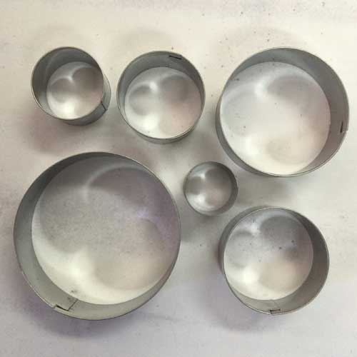 Stainless Steel Cutter Set - Round x 6 sizes | Shape Cutters | Over the ...