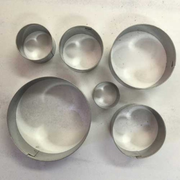 Stainless Steel Cutter Set - Round x 6 sizes | Shape Cutters | Over the ...