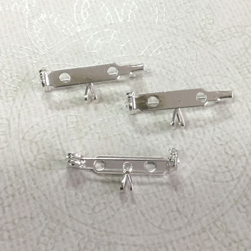 25mm (1 inch) Silver Plated Pin-Back with Bail - Pack of 2 | Brooches ...