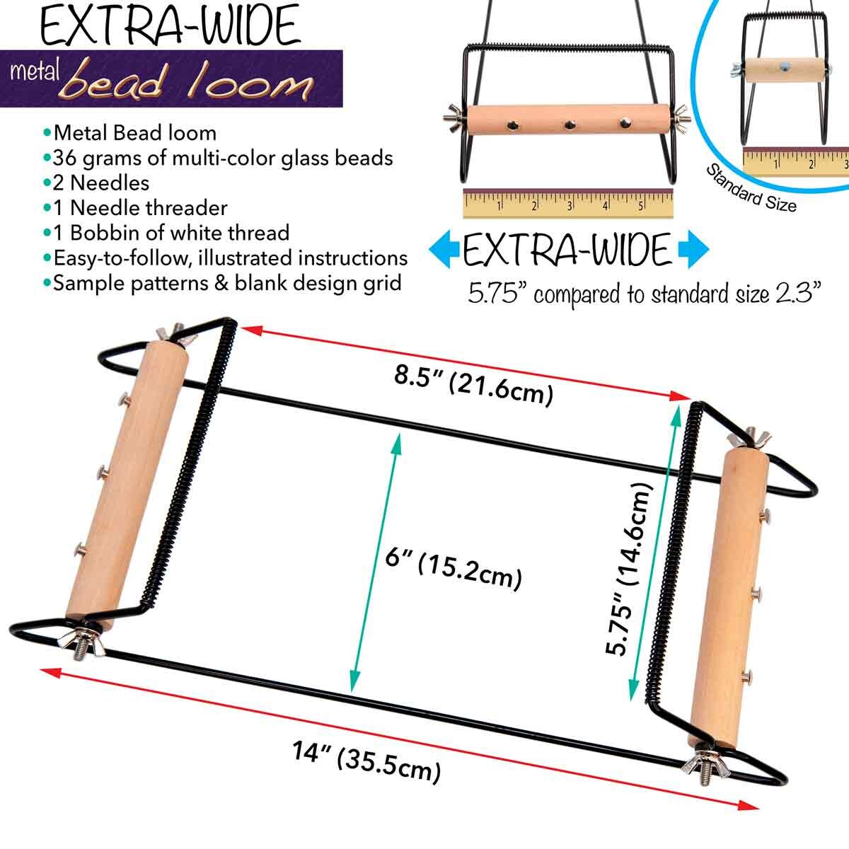 Beadsmith Bead Extra Wide Metal Bead Weaving Loom Kit | Beading Looms ...
