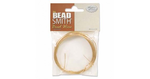 22ga Beadsmith German Gold Plated Beading Wire - 10m | BEADSMITH CRAFT ...