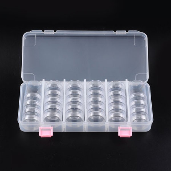 13x28cm Plastic Bead Storage Container with Screwtop Jars | Storage ...