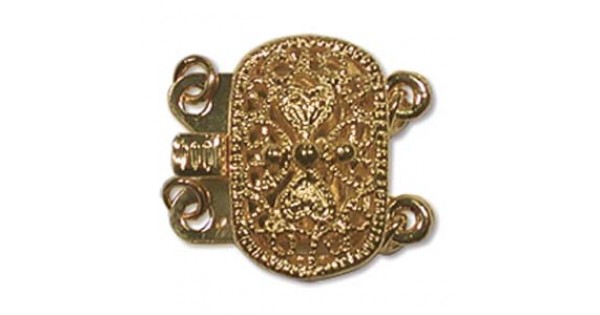 9x14mm Gold Plated 2-Strand Push-Pull Clasps | PLATED + BASEMETAL ...