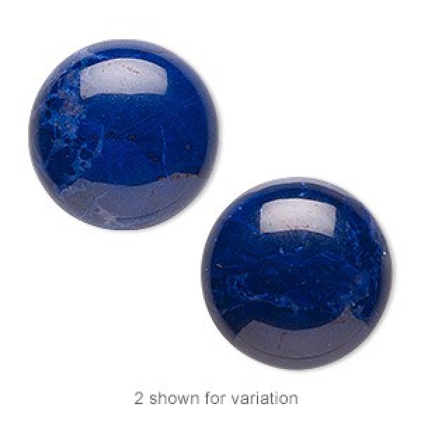 20mm Howlite Lapis Blue Round Cabochons | Gemstone Cabochons | Over the ...