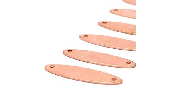35x10mm 20ga Raw Copper Almond Stamping Blank Connectors - Each ...