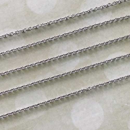 1.5x2mm 316L Stainless Steel Fine Oval Round Link Cable Chain - Per ...