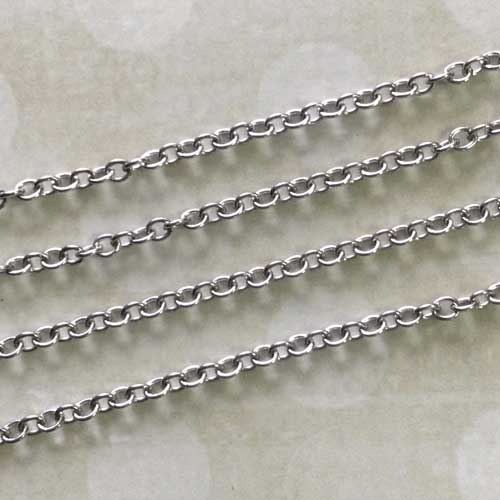 2.5x3mm 316L Stainless Steel Oval Link Round Cable Chain - Per Metre ...