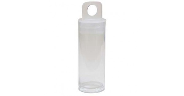 2" x 3/4" (50mmx19mm) Plastic Storage Tubes w/Hang Cap - Pk of 10