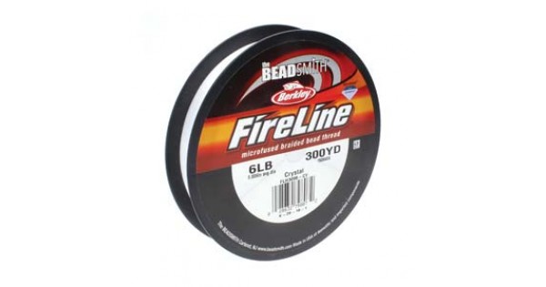 FireLine 6lb Braided Bead Thread - Crystal - 006"- 300yd | Micro Braided...