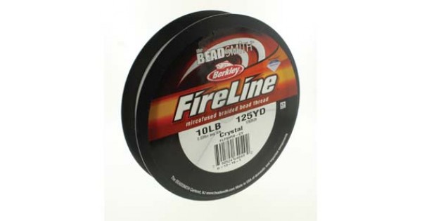 Fireline 10lb (.008") Crystal Braided Bead Thread - 125yd | Micro Braide...