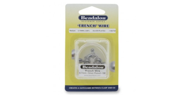 Beadalon .9mm (Ex Heavy) French Wire (Gimp) - 1m - Silver Plate | Base ...
