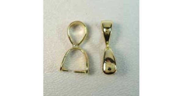 18mm Gold Plated Pinch Bail with Loop - Pack of 2 | Base Metal Bails ...