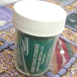 Stamp-n-Stuff Embossing Powder - Opaque Green Metallic | Mica Powder ...