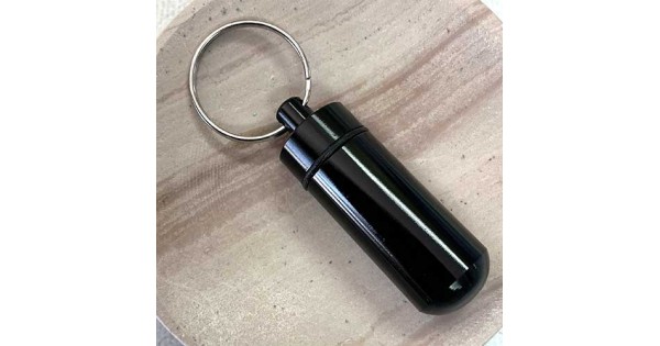 17x48mm ID-Cap Aluminium Multi-Colour Keychain - Black | Lockets | Over ...