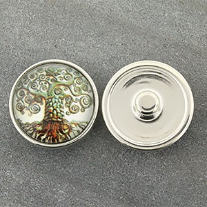 20mm Noosa Style Big Tree Snap Chunks | Art Glass Snap Chunks | Over ...