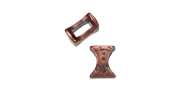 7x9mm(ID-5x2mm)Hammered Bowtie Copper Leather Sliders | Leather Sliders ...