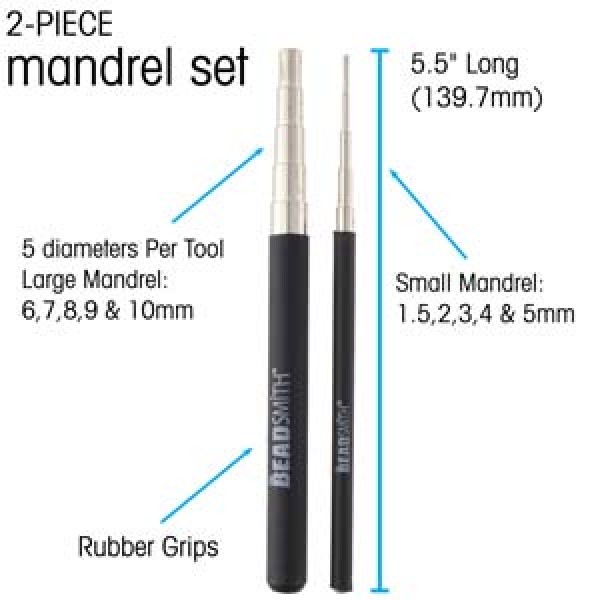 Beadsmith Wire Elements 5-Step 2-Piece Carbon Steel Mandrel Set ...