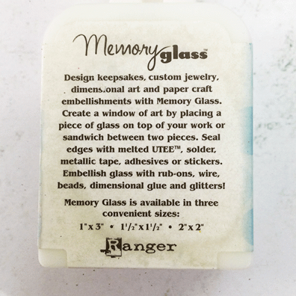 Ranger Memory Glass - 1.5x1.5" (3.8cm) - Box of 24 | Clear Cabs + Tiles...