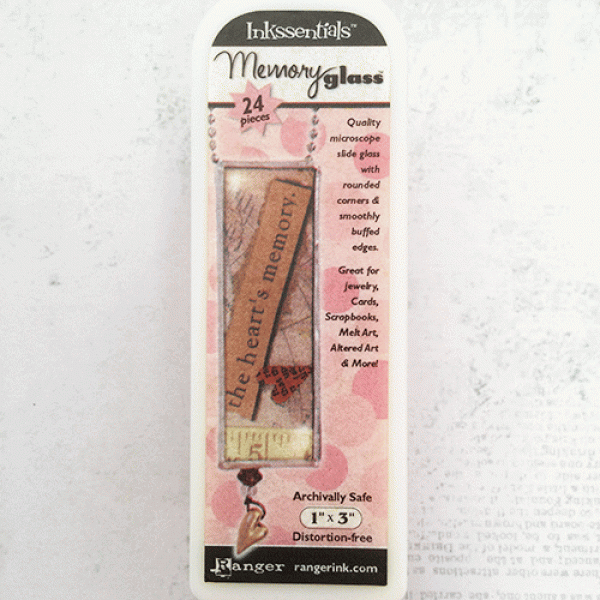 Ranger Memory Glass - 1x3" (25x75mm) - Pack of 24 | Clear Cabs + Tiles