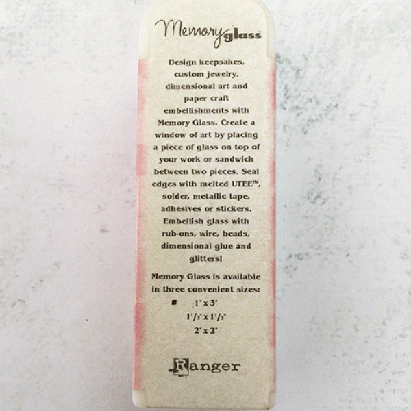 Ranger Memory Glass - 1x3" (25x75mm) - Pack of 24 | Clear Cabs + Tiles