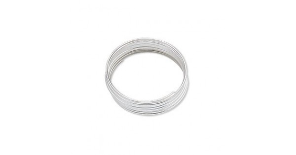 3/4" Ring Memory Wire - 12 Loops - Silver Plated | Memory Wire | Over th...