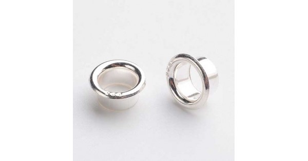 7mm (ID 5mm) 925 Sterling Silver Bead Cores (Collar/Grommet) - Each ...