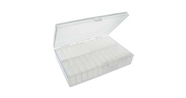 Beadsmith Bead Storage System - Clear Box with 24 Flip Top Storage ...