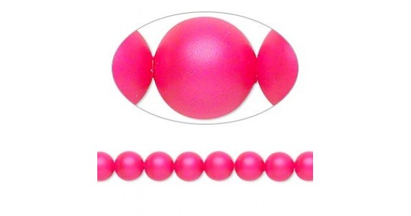 6mm Swarovski Crystal Pearls - Neon Pink - Pack of 10 | Swarovski + Eu ...
