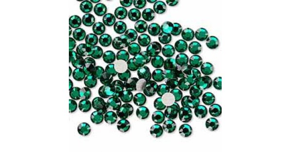 3.9mm SS16 Swarovski Flat Back Crystals - Emerald - Pack of 24 ...